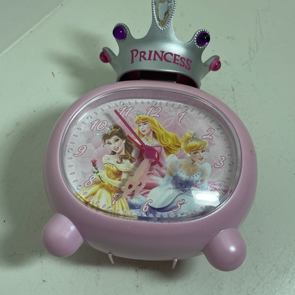 Accessories | Disney Princess Alarm Clock Pink Oval With Crown Works 1 ...